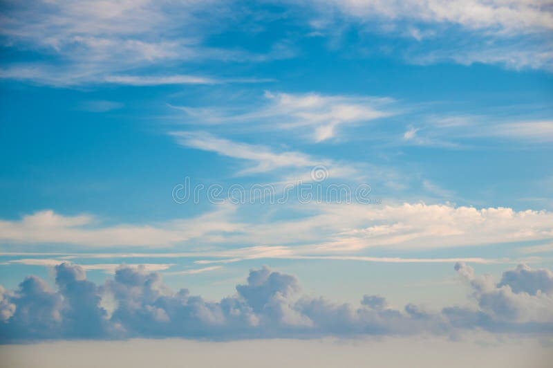 Heaven - Blue Sky, Beautiful White Clouds, Sunshine Stock Photo - Image ...