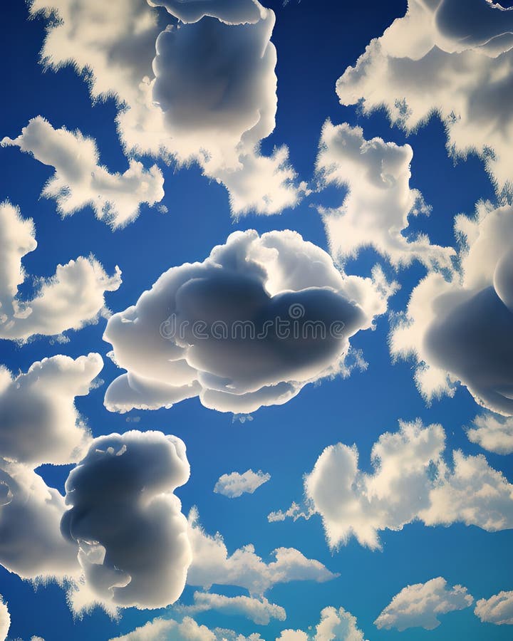 Heaven Blue Sky Clouds Background Stock Illustration - Illustration of ...