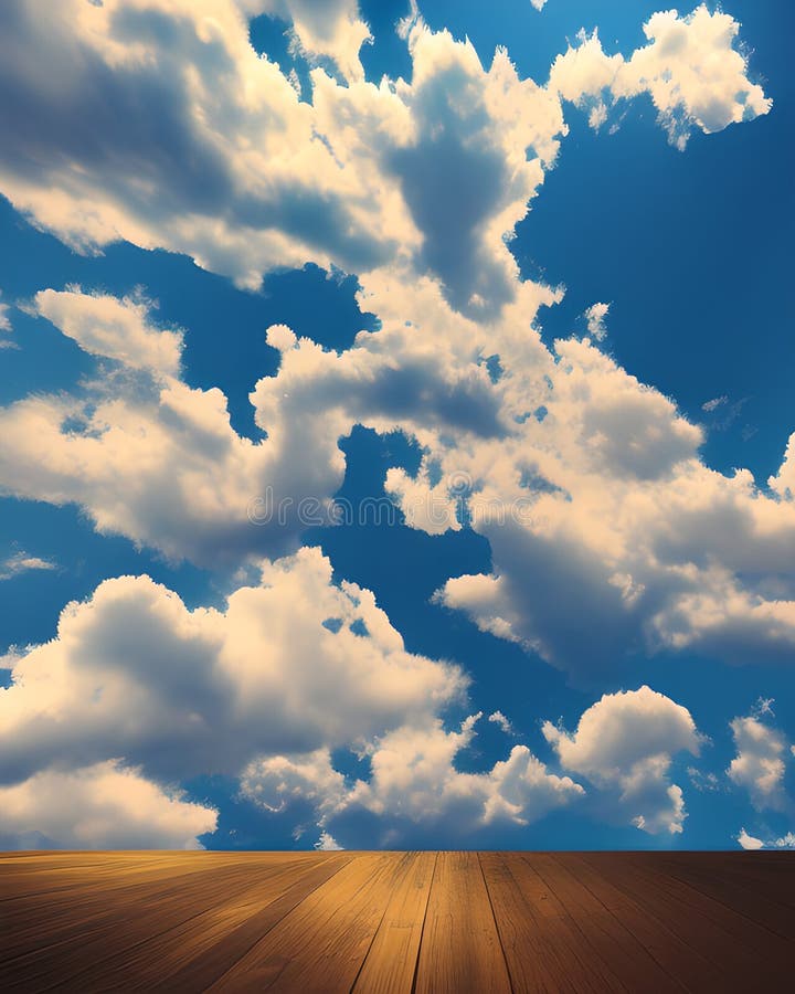 Heaven Blue Sky Clouds Background Stock Illustration - Illustration of ...