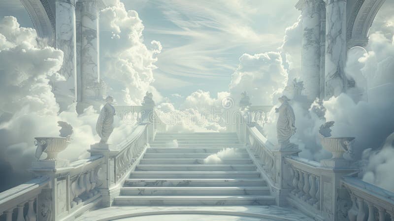 Heaven in the Clouds, a Heavenly Scene Where Soft, Billowing Clouds ...