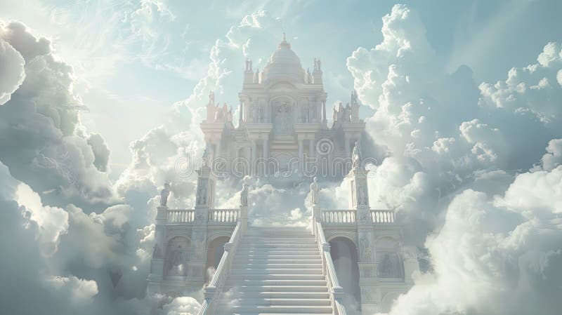 Heaven in the Clouds, a Heavenly Scene Where Soft, Billowing Clouds ...