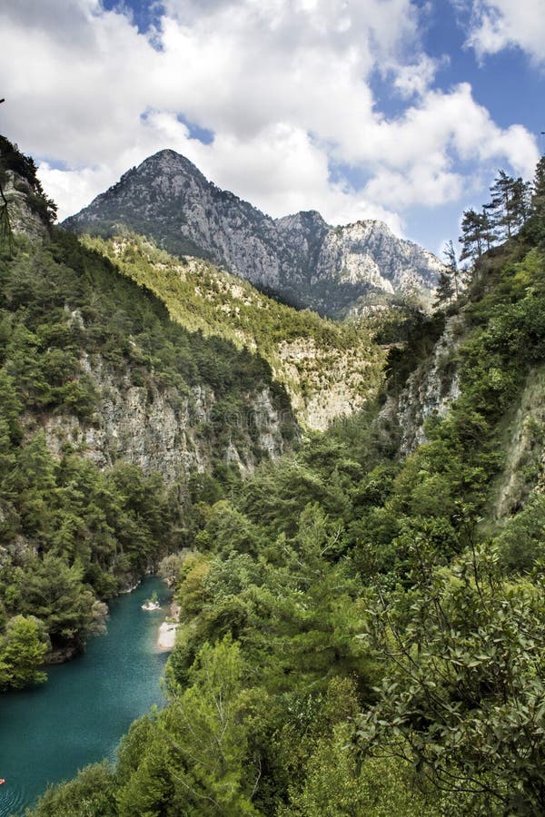 River stock photo. Image of ibrahim, clouds, lebanon - 135730002