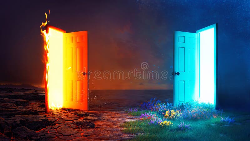 Heaven and Hell stock illustration. Illustration of heaven - 283187227