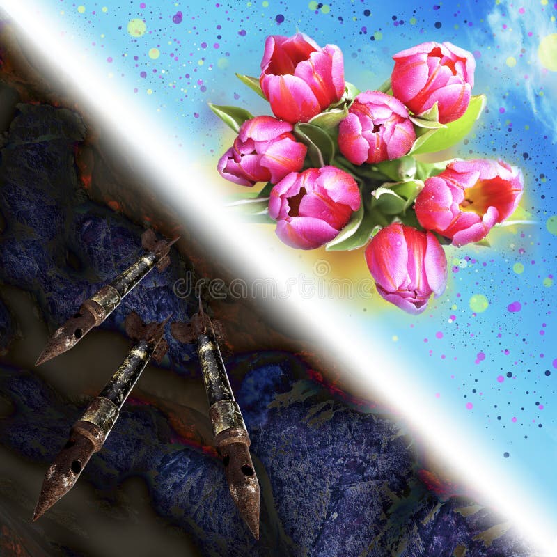 Heaven and Hell, War and Peace. Stock Image - Image of light, blue ...