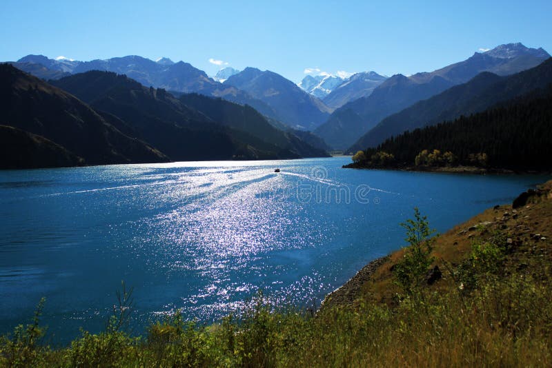 Heaven Lake stock photo. Image of asia, travel, high - 28984582