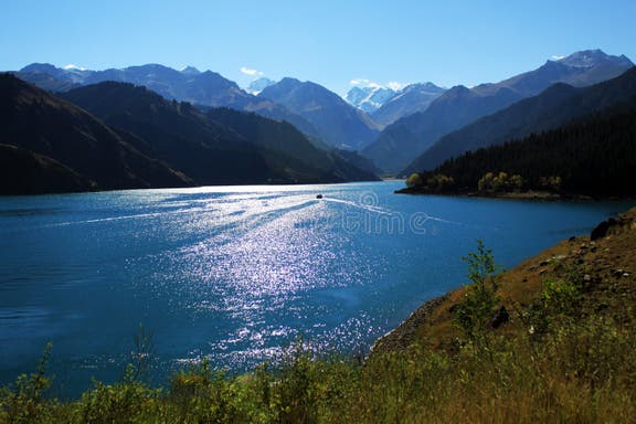 Heaven Lake stock photo. Image of asia, travel, high - 28984582