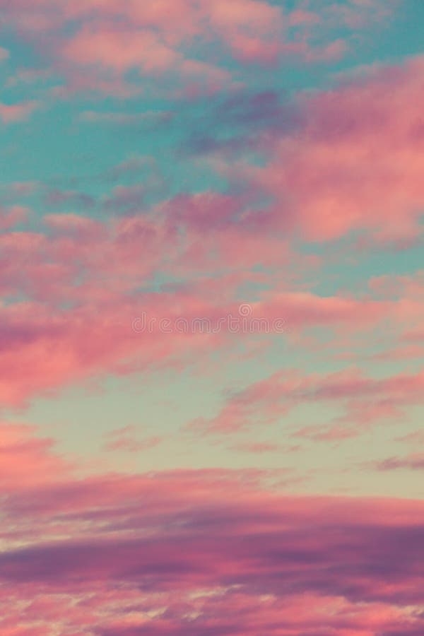 Heaven with Pink Clouds Background Image Stock Photo - Image of spirit ...