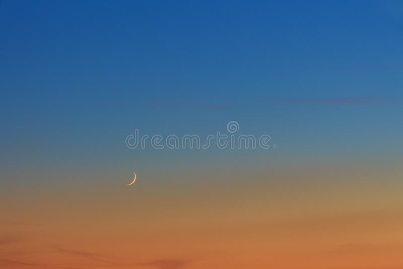 Small crescent moon stock photo. Image of moon, nature - 191557106