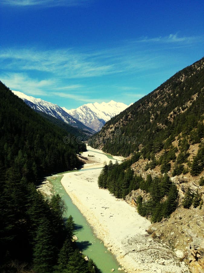 Harshil Valley in Uttrakhand Stock Image - Image of grass, beautiful ...