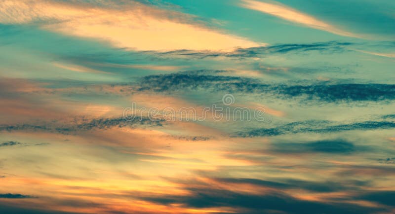 Heavenly Abstract Background. Picturesque Bright, Dramatic Evening Sky ...