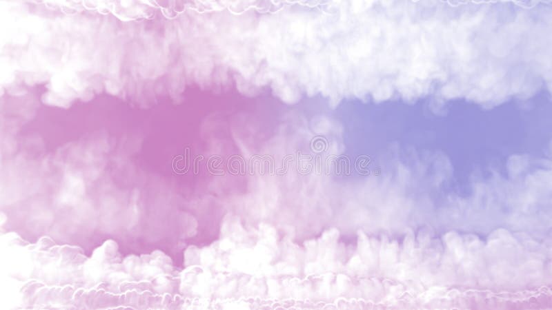 Heavenly Bright Purple Smoke Screen Frame - Abstract 3D Illustration ...