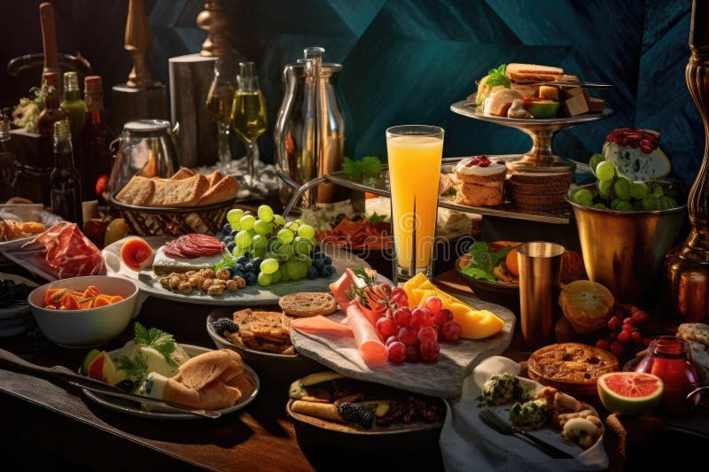 Heavenly Brunch Delights stock illustration. Illustration of weekend ...