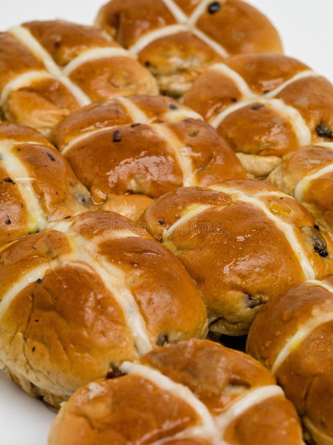 Heavenly Hot Cross Buns. Studio Shot of Freshly Baked Hot Cross Buns ...
