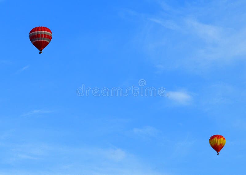Heavenly Landscape with Two Balloons in Helsinki Sky Stock Image ...