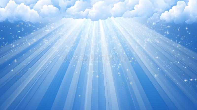 Heavenly Light Rays Shining through Clouds Royalty Free Image Stock ...