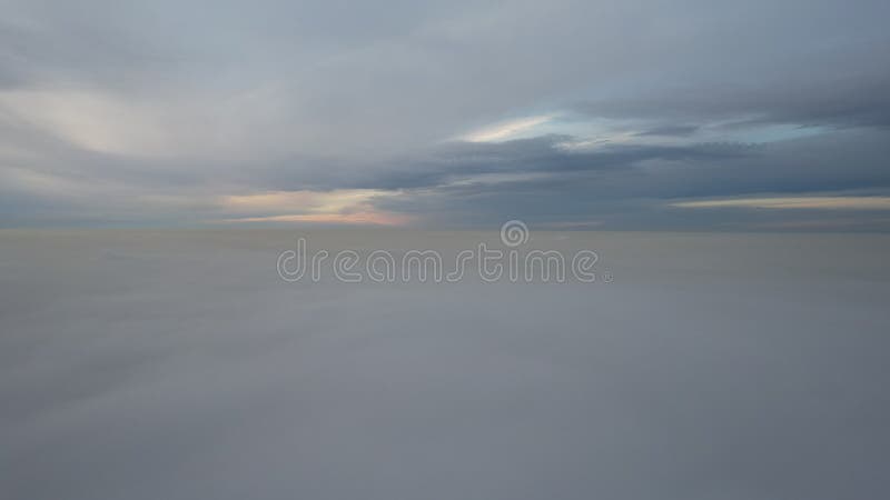 A Heavenly Ocean of Clouds. Flying on a Drone Stock Image - Image of ...