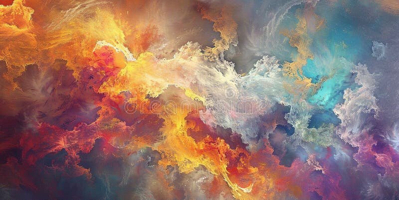 Heavenly Passage, Meditative Abstract Digital Art. Generative Ai Stock ...