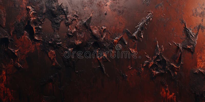 Heavily Corroded Iron Sheet Background with a Mix of Deep Brown Rust ...