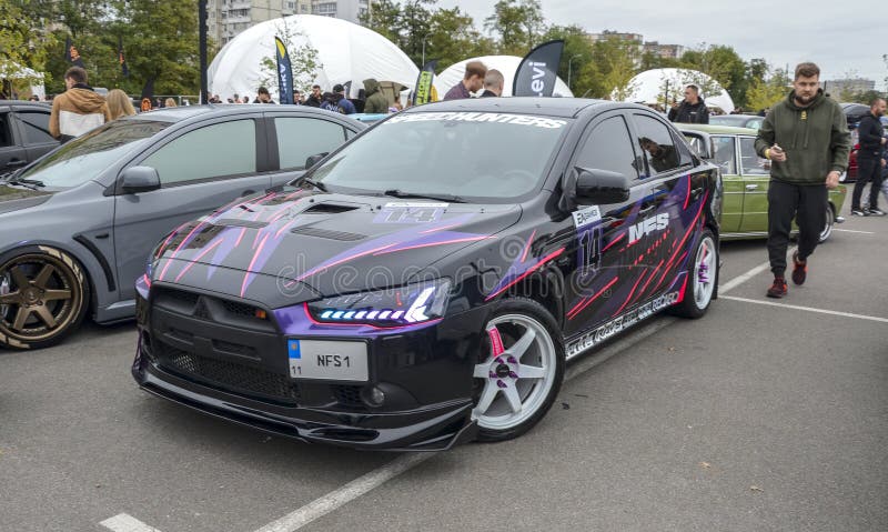 Heavily Customized Mitsubishi Lancer Evolution X Editorial Photo ...