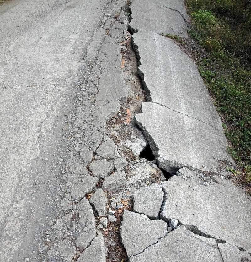 Broken Road stock image. Image of pavement, destroyed - 5028619
