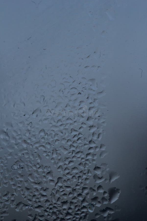 Heavily Misted Glass Windows with Water Drops Stock Image - Image of ...