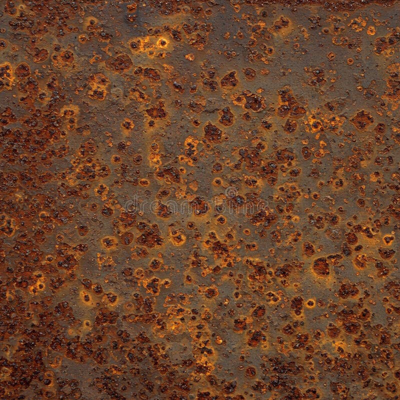 Heavily Rusted Metal Surface with a Textured Pattern of Orange and ...