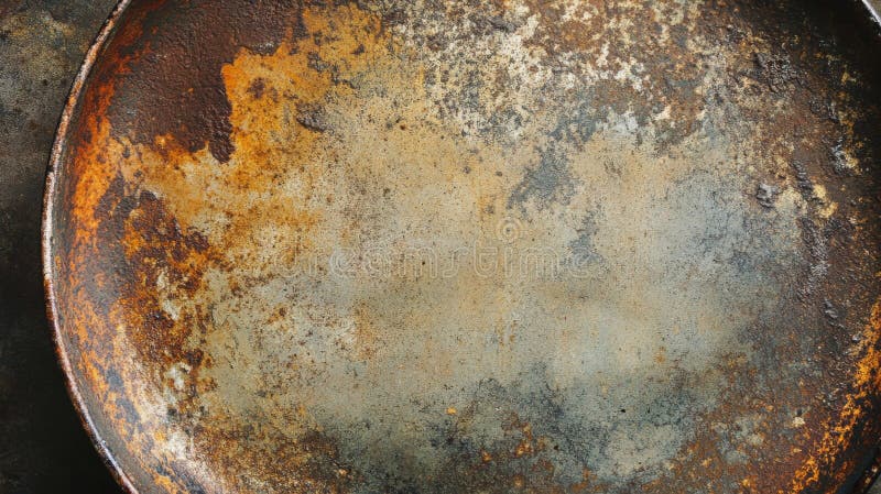 Heavily Rusted Old Metal Cooking Pan Surface Stock Illustration ...