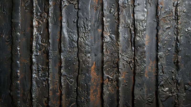 A Heavily Textured Embossed Metal Panel with Irregular Patterns and ...