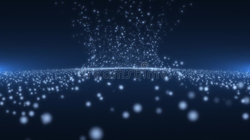 A Heaving Abstract Surface of Blue Particles Being Dragged into a ...