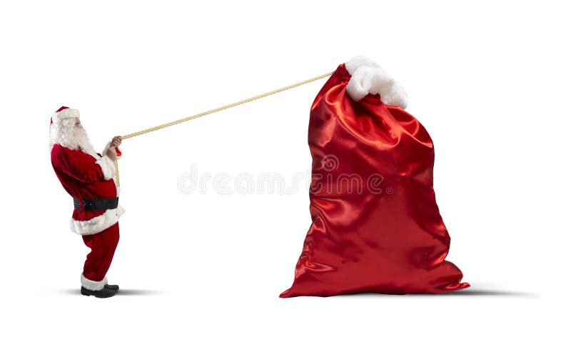 Heavy bag of gifts stock photo. Image of winter, hard - 35175538