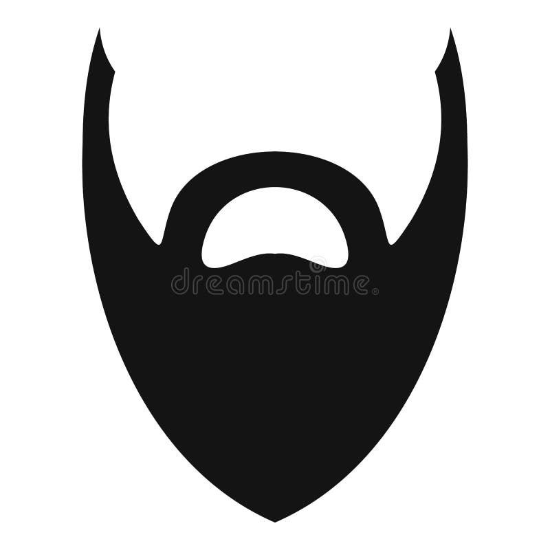 Heavy Beard Icon, Simple Style. Stock Vector - Illustration of heavy ...