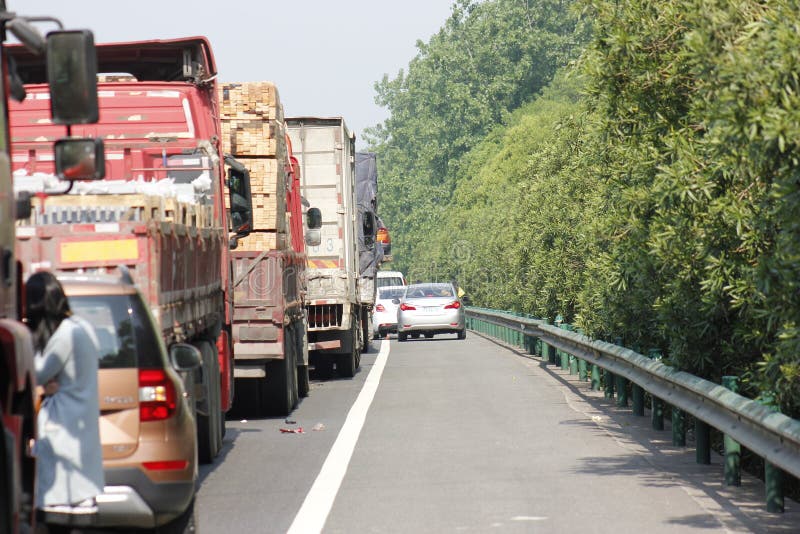 The Heavy Blocked Traffic in the High-speed Way(May 2nd,China ...