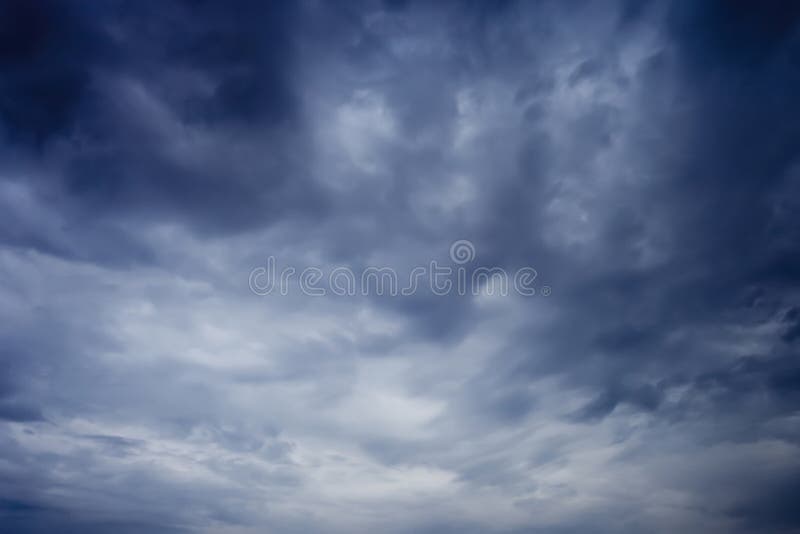 Heavy Blue Clouds after a Storm Stock Photo - Image of light, skies ...