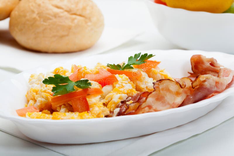 Heavy breakfast stock image. Image of food, bacon, eggs - 28503449