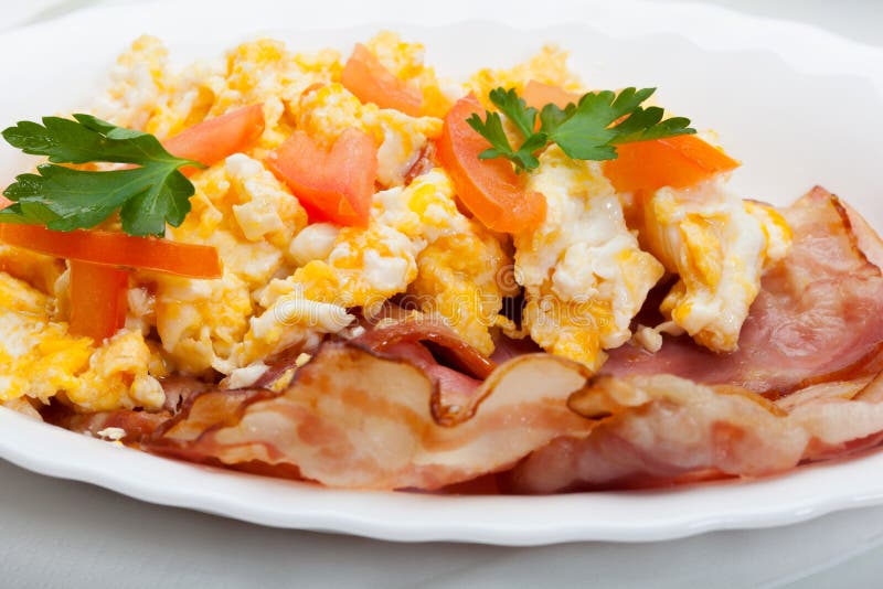 Heavy breakfast stock image. Image of food, bacon, eggs - 28503449