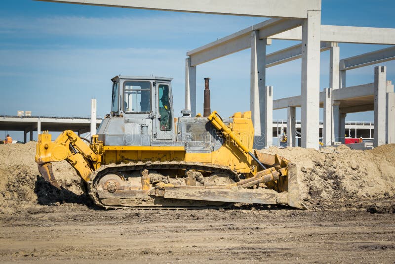 Heavy Bulldozer stock image. Image of equipment, construction - 55220179