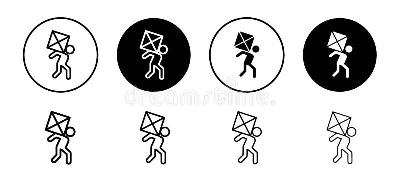 Heavy Burden Icon Vector Set Collection for Web Stock Vector ...