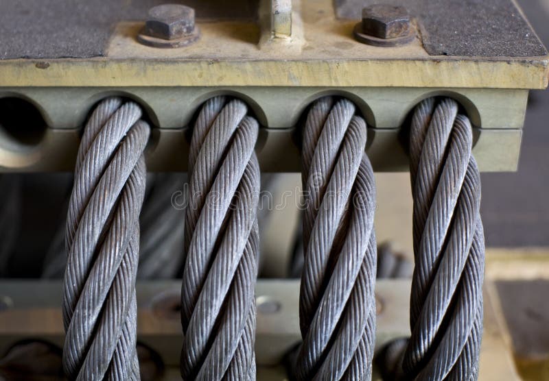 Cable Wrapped Around Tensioner Railroad Car Stock Image - Image of ...