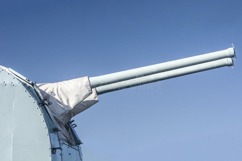 Heavy Cannon Mounted on Battleship Stock Photo - Image of mounted ...