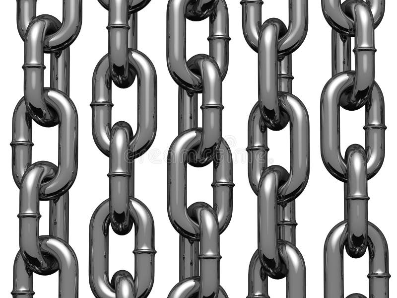 Heavy Chain with Diagonal Layout Stock Illustration - Illustration of ...