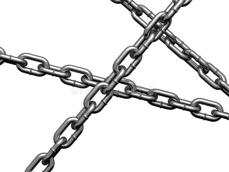 Heavy Chain with Diagonal Layout Stock Illustration - Illustration of ...