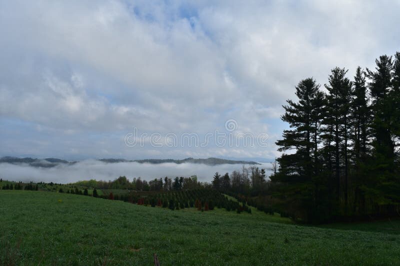 Heavy Clouds in the Blue Ridge Parkway Stock Image - Image of rural ...