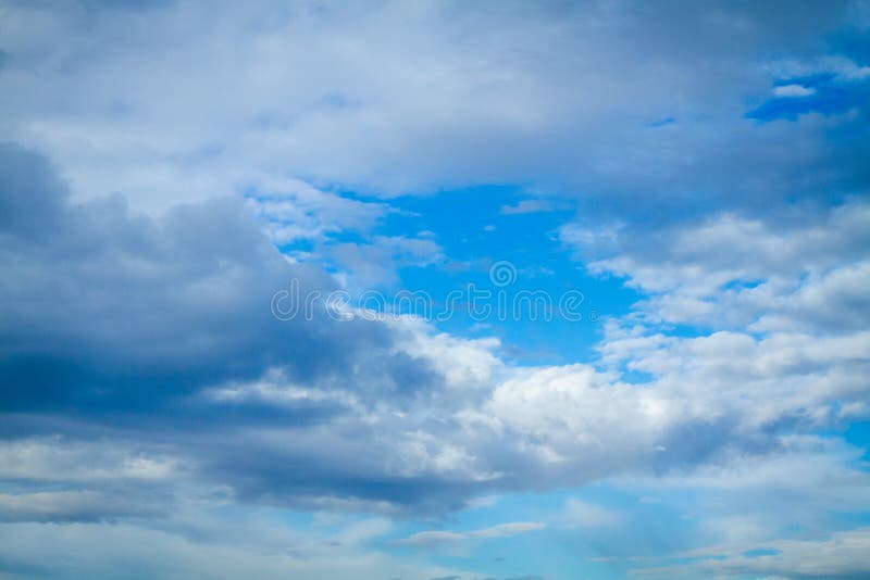 Heavy clouds and blue sky. stock photo. Image of nature - 236109904