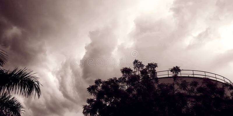 Heavy clouds in the sky stock photo. Image of dusk, nature - 192468816