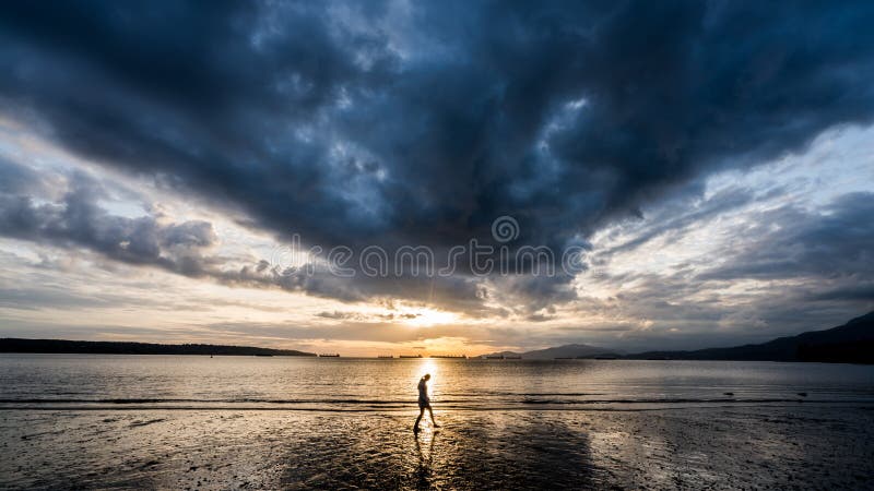 Heavy Clouds on the Sunset Sky Stock Image - Image of holidays, orange ...
