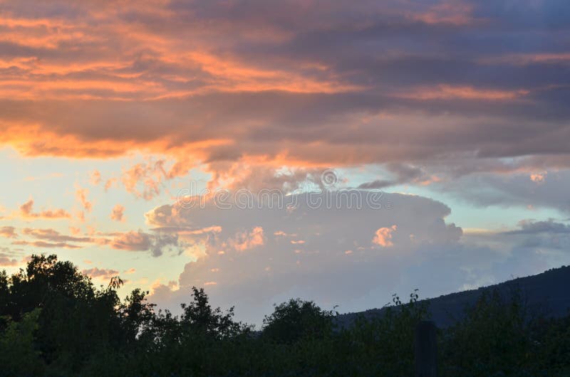 Heavy Clouds in Tuscany in Good Weather in the Evening Sun Stock Image ...