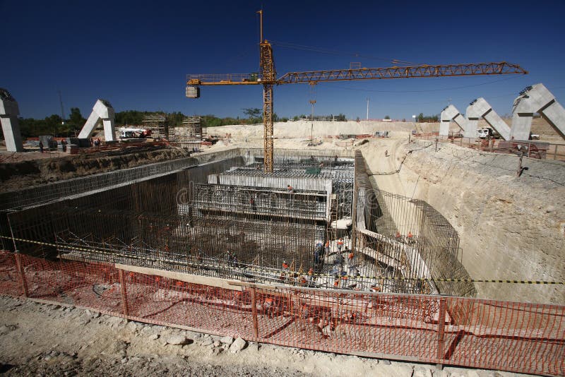 Heavy construction stock image. Image of modern, blue - 51031927