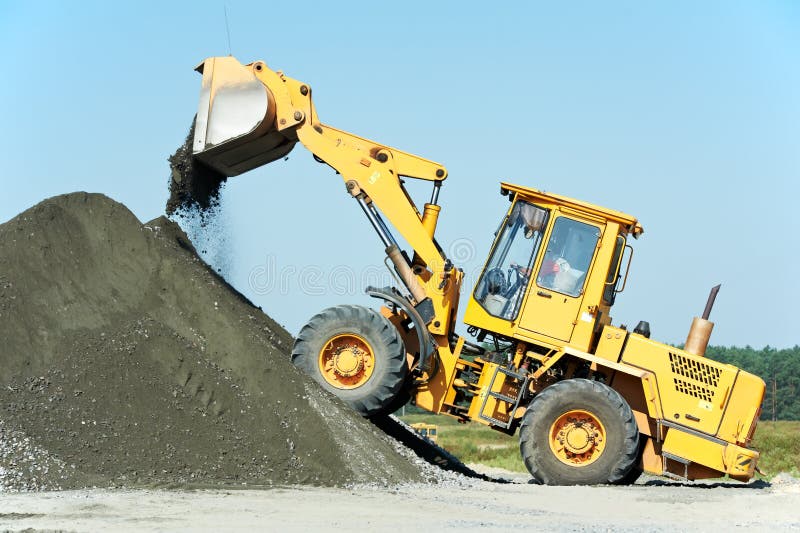 Front End Loader Moving Piles of Coal Stock Image - Image of black ...