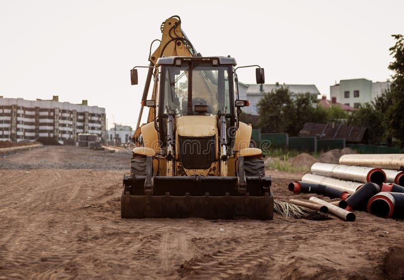 Heavy loader bulldozer stock photo. Image of earth, diesel - 239078354