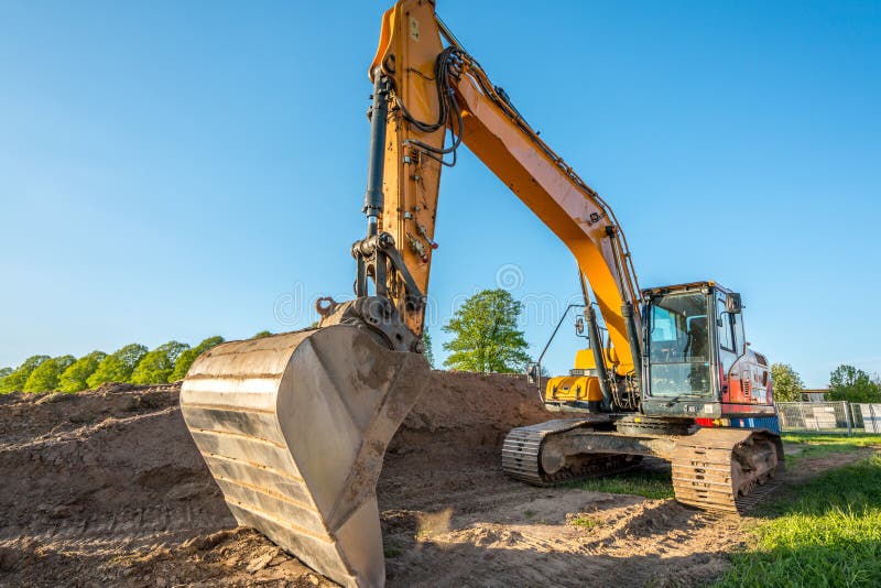 Machinery At Work stock image. Image of heavy, public - 26812533